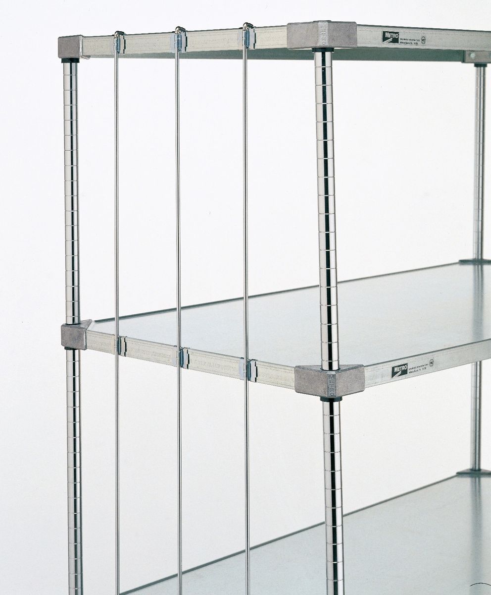 Rods and Tabs for Solid Shelves | Chrome