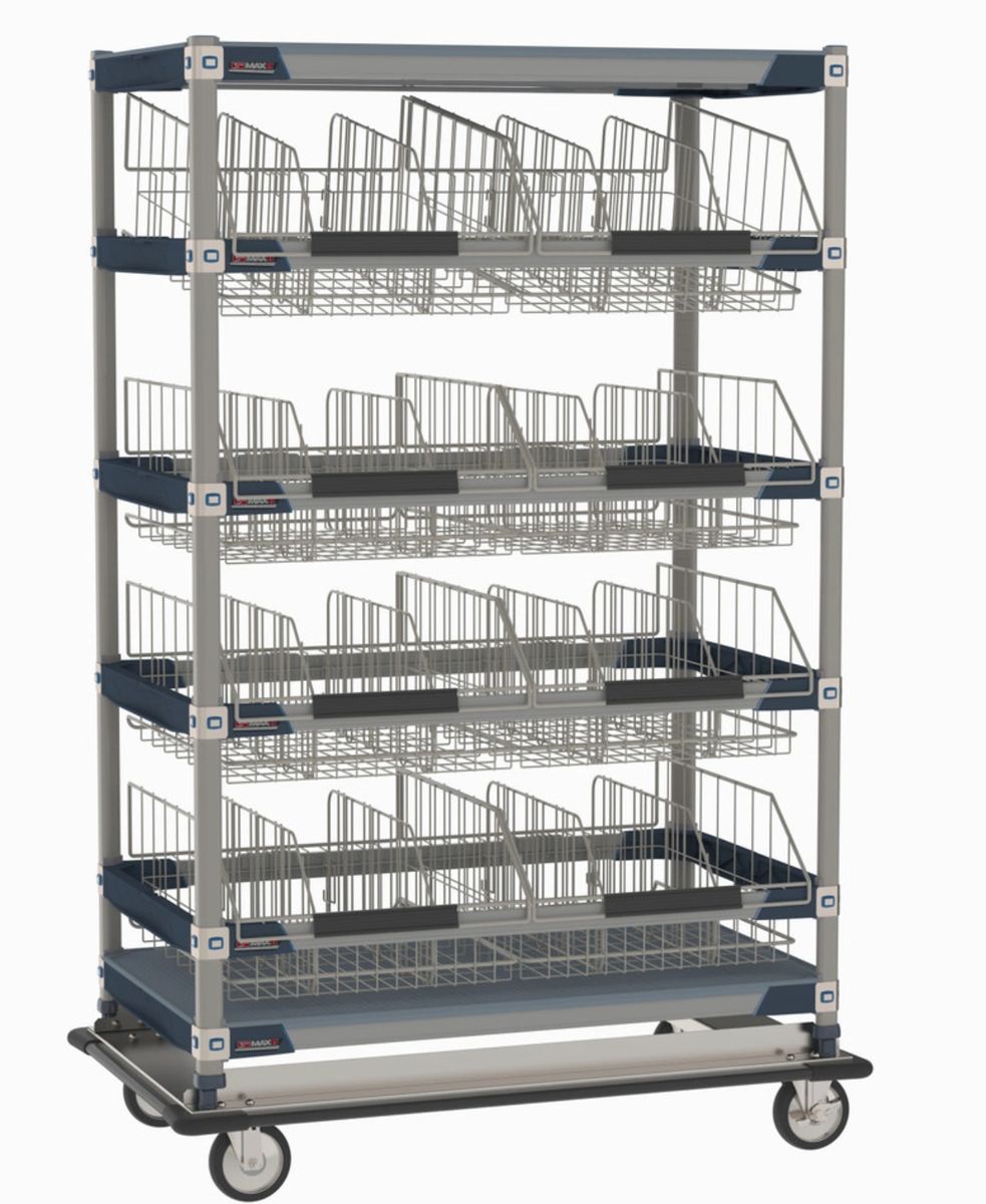 MetroMax i Sloped Basket Cart | IV Storage or Gowning Supplies