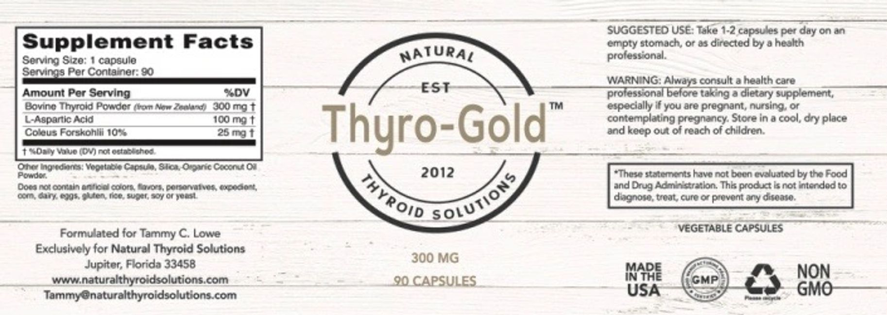 Ingredients | Natural Thyroid Solutions, LLC