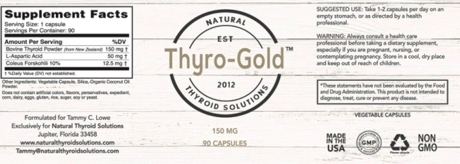 Ingredients | Natural Thyroid Solutions, LLC