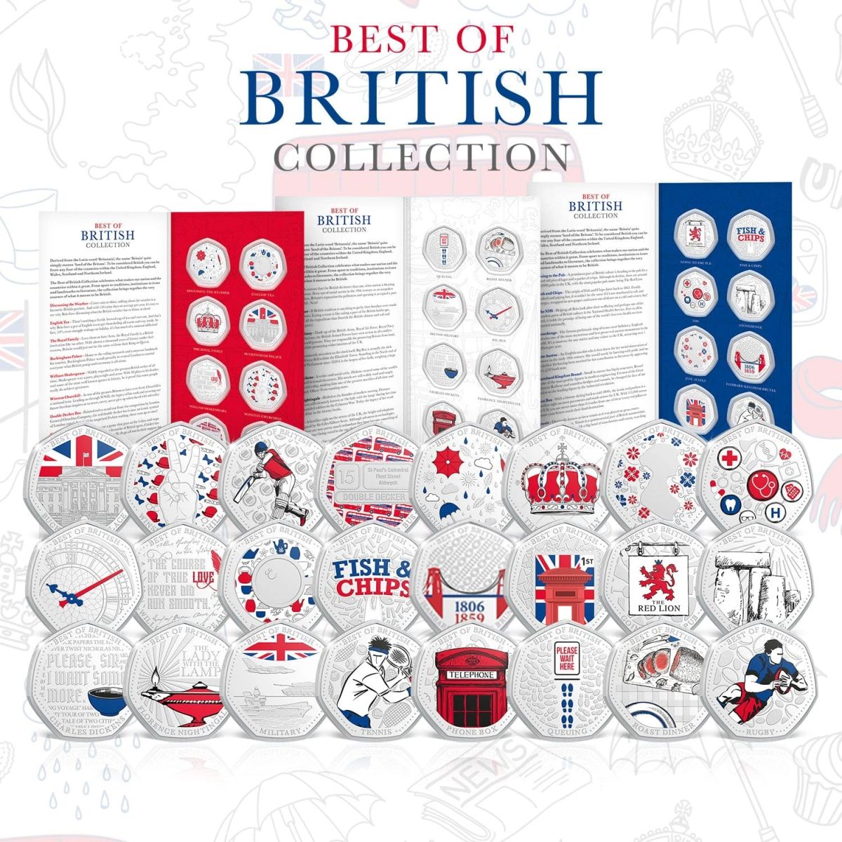 The Best Of British Coin Collection 24 Colour Coin Set - Limited ...