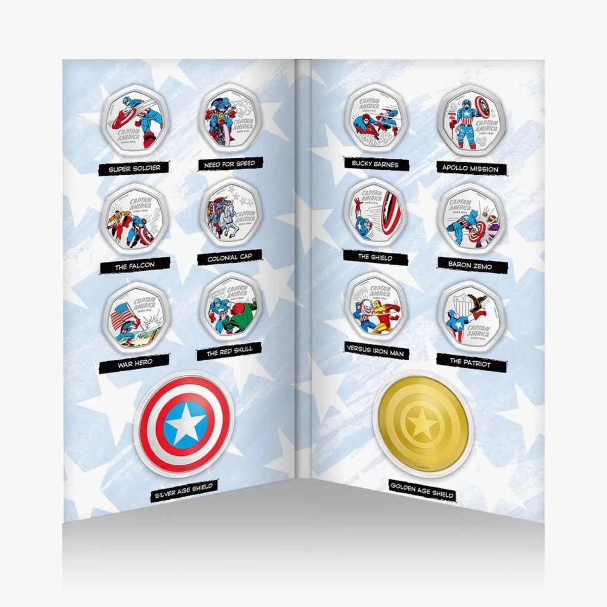 The 80th Anniversary Of Marvel Captain America 14-Coin Complete ...