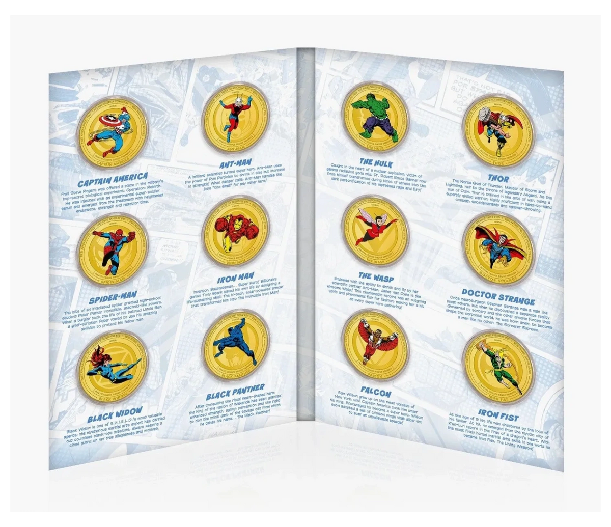 Marvel Comics Superheroes Official 12-Coin Complete Collection Set ...