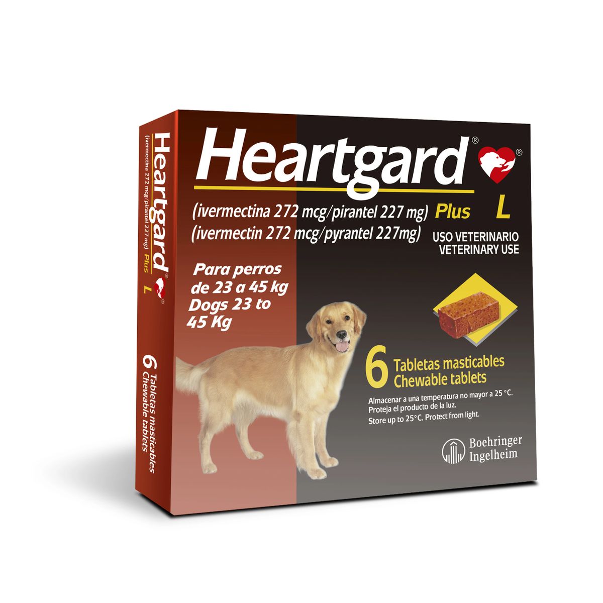 HeartGard® | Plus™ | Roja | 23-45 KG. | 272 MCG. | Boehringer™