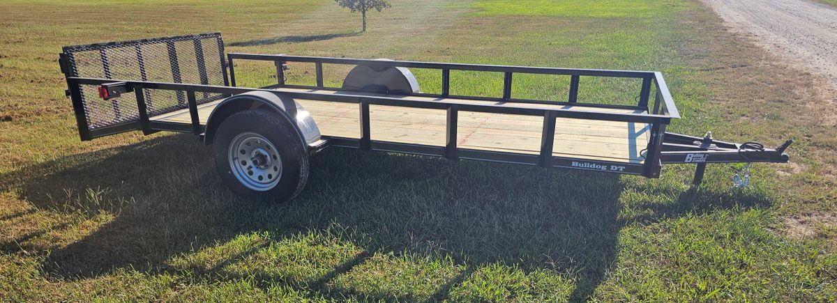 7'x14' Dove Tail Utility Trailer with 2' Gate
