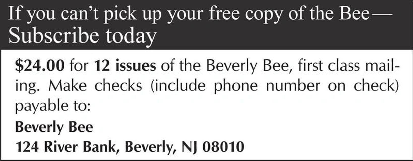 Subscription | Beverly Bee
