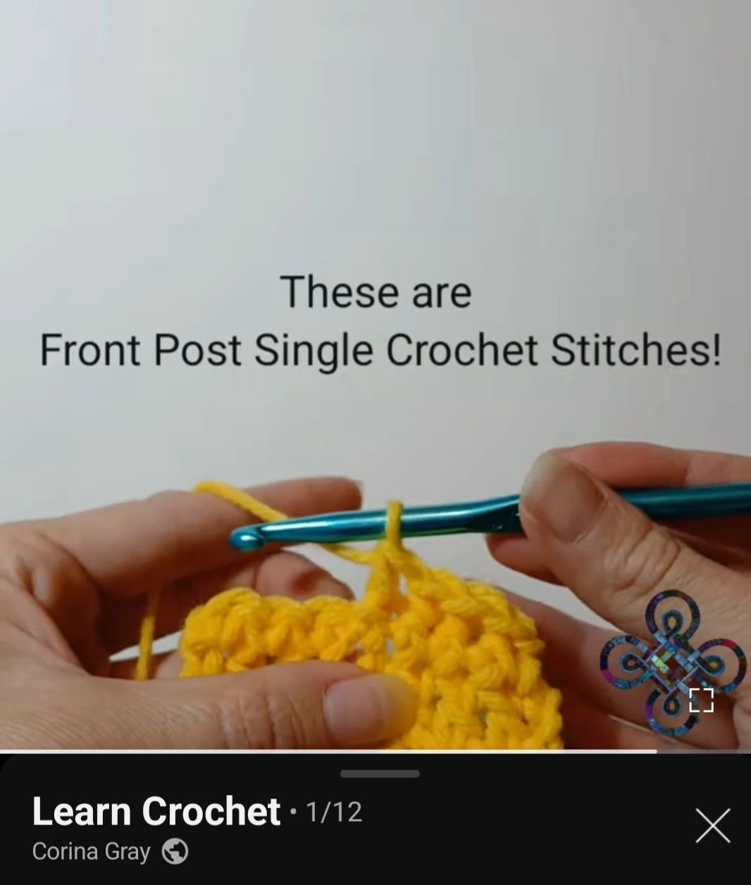 How to do the Front Post Single Crochet Stitch