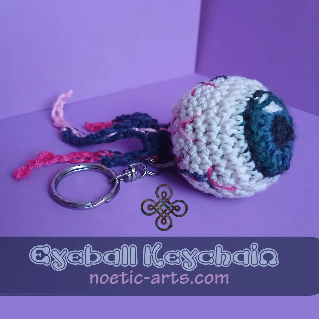 All Seeing Crochet Eyeball Keychain Tutorial