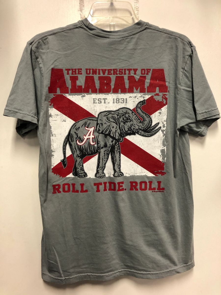 Alabama Crimson Tide Elephant State Flag T-Shirt