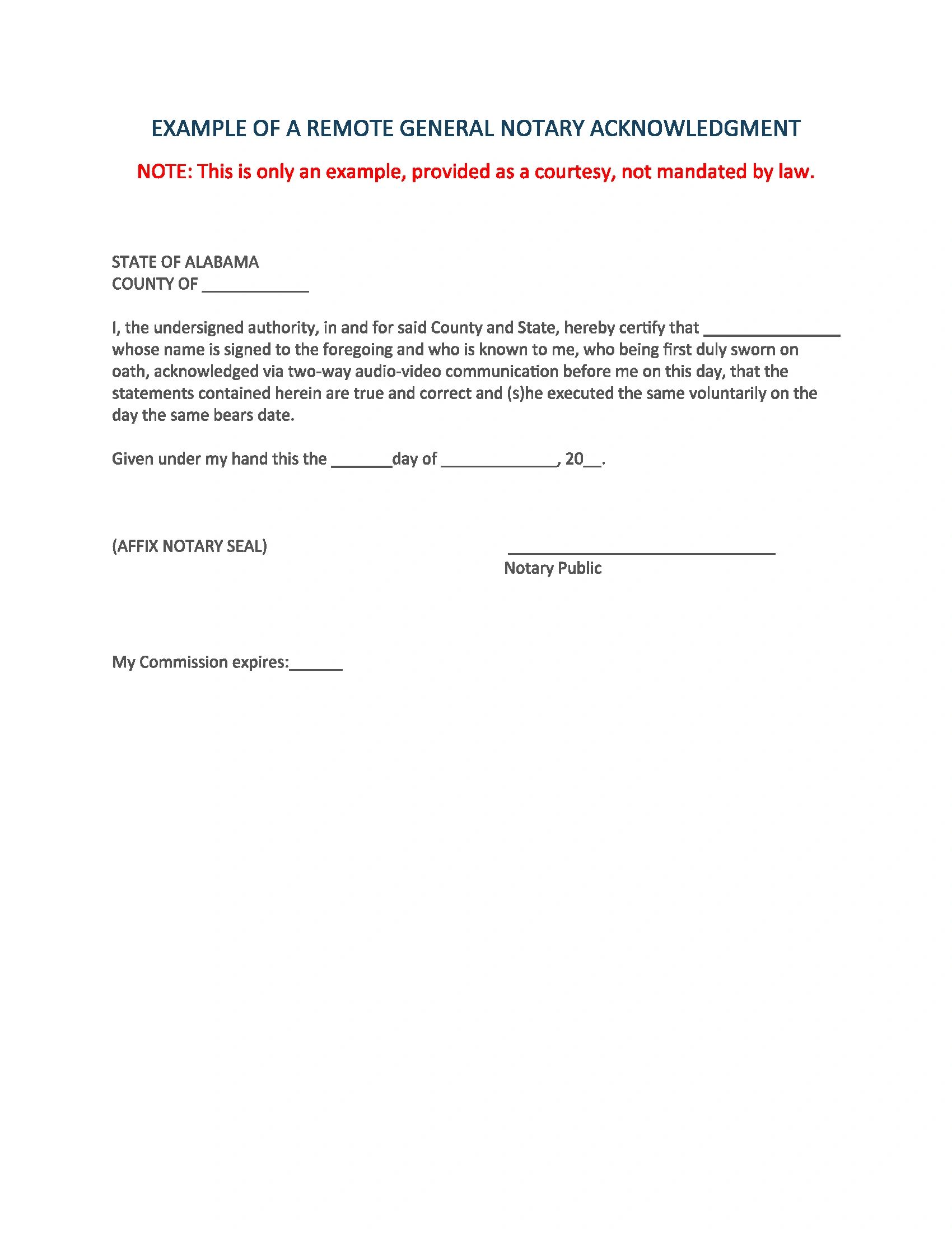 Changes to Alabama's Remote Notarization Law