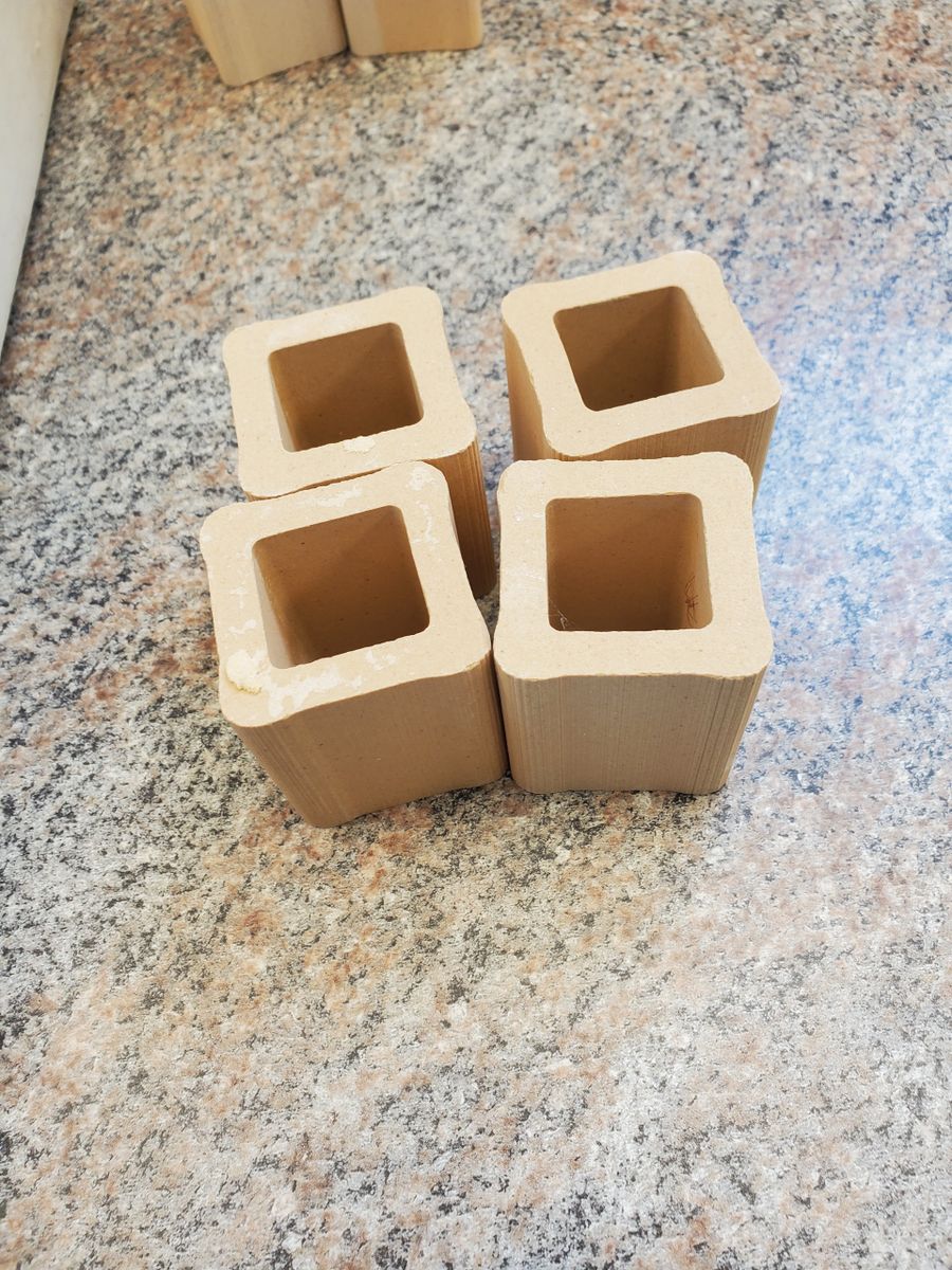 Set of 4, kiln posts 2"