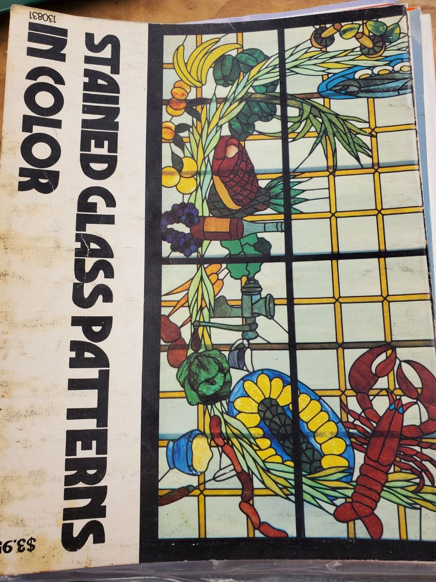 Stained Glass Patterns in color stained glass book - NEW