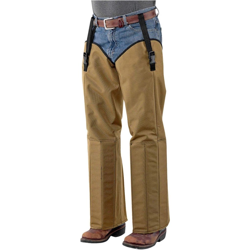 Khaki Tan Snake Chaps- FULL Protection TO THE HIP - Fire Retardant
