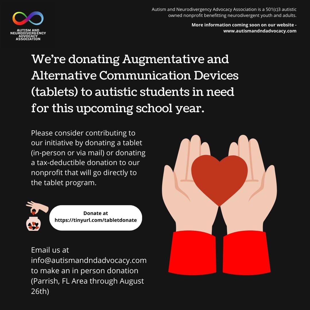 Tablet Drive | Autism and ND Advocacy Association
