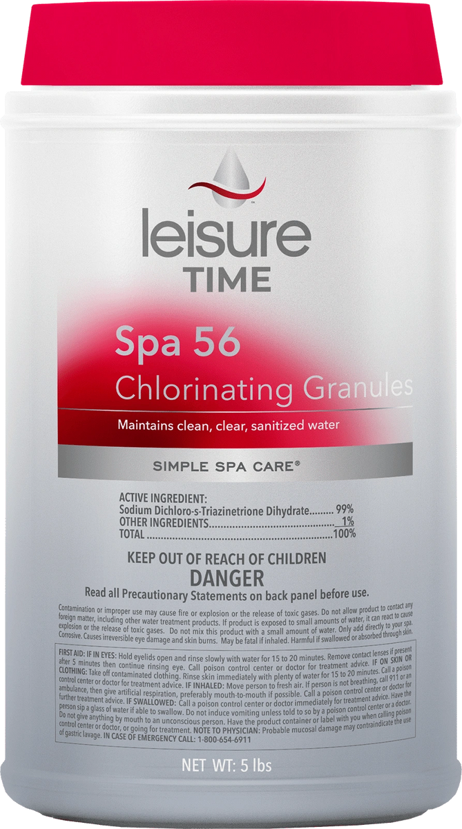 Spa 56 Granular Chlorine, Sodium Di-Chlor 5 Lbs. - Leisure Time