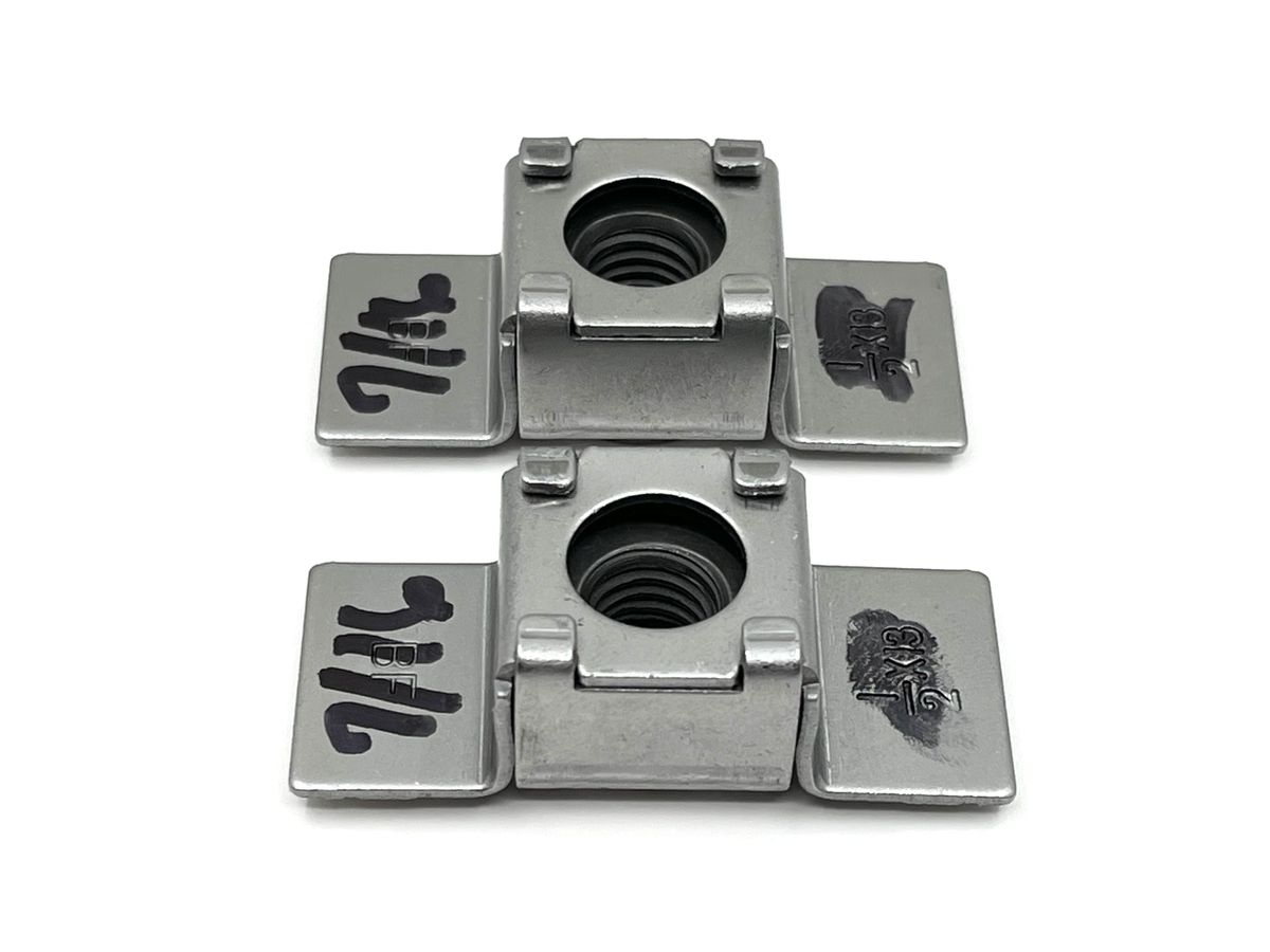 7/16-14 weld in steel cage nuts retaining floating nut - 2pcs
