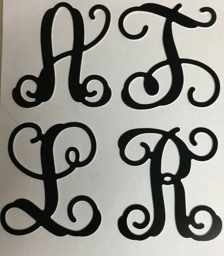 Metal Vine Letter 4"