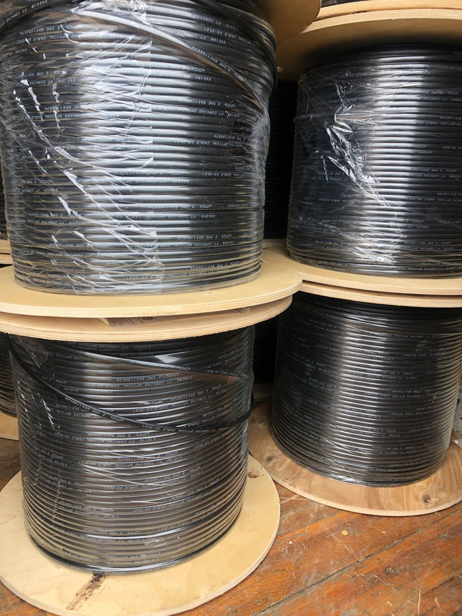 2000 Foot CORNING 2 Count Strand Singlemode Flat Drop Fiber ADSS FTTH FTTP