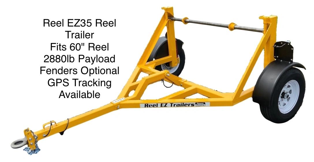 Fiber Optic Cable / Strand Reel Trailer EZ35