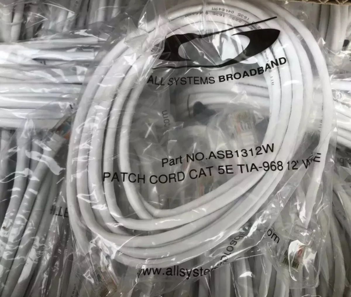 Carton Qty 120). 12 FT WHITE Cat5e Ethernet Network Patch Cable / Cord ...