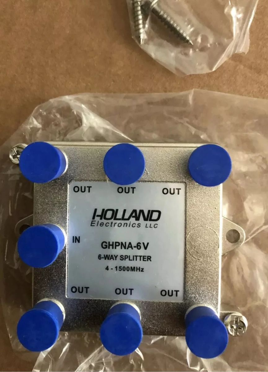 10 Pack GHPNA-6 Holland 6-Way Coaxial IPTV Splitter