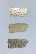 Mapa de Puerto Rico Dorado (3 pcs)