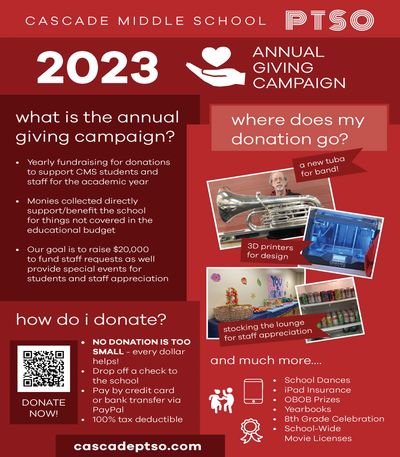 Ways to Give | Cascade Middle School Parent, Teacher, Student ...