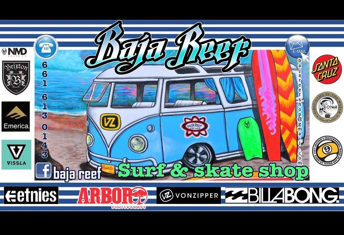 Baja reef - Surf, Rosarito, Tienda De Surf, Skate Shop