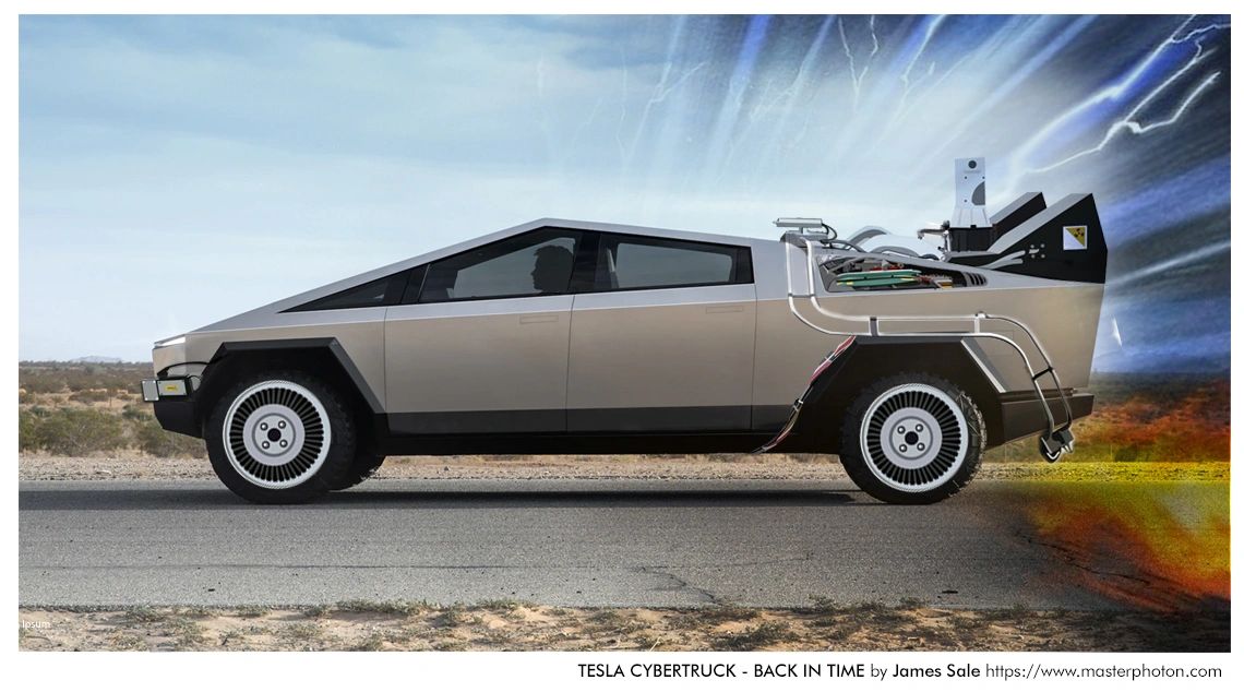 Tesla Cybertruck Back in Time