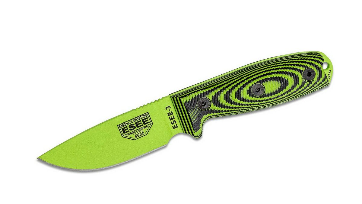 ESEE 3 - Venom Green & Black 3D G10 (3PMVG-007) 1095