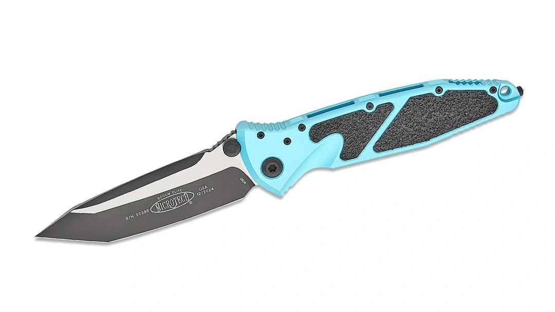 Microtech Socom Elite T/E - Turquoise Aluminum (MCT1611TQ) M390