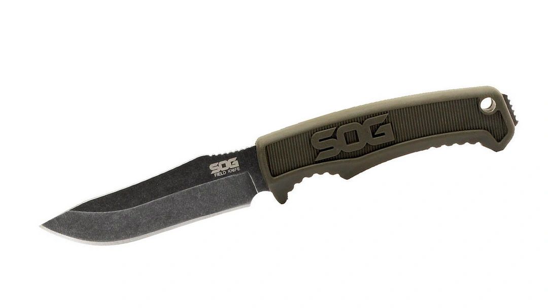 SOG Field Knife - OD Green/Black TPR (SOGFK1003) 7Cr17MoV