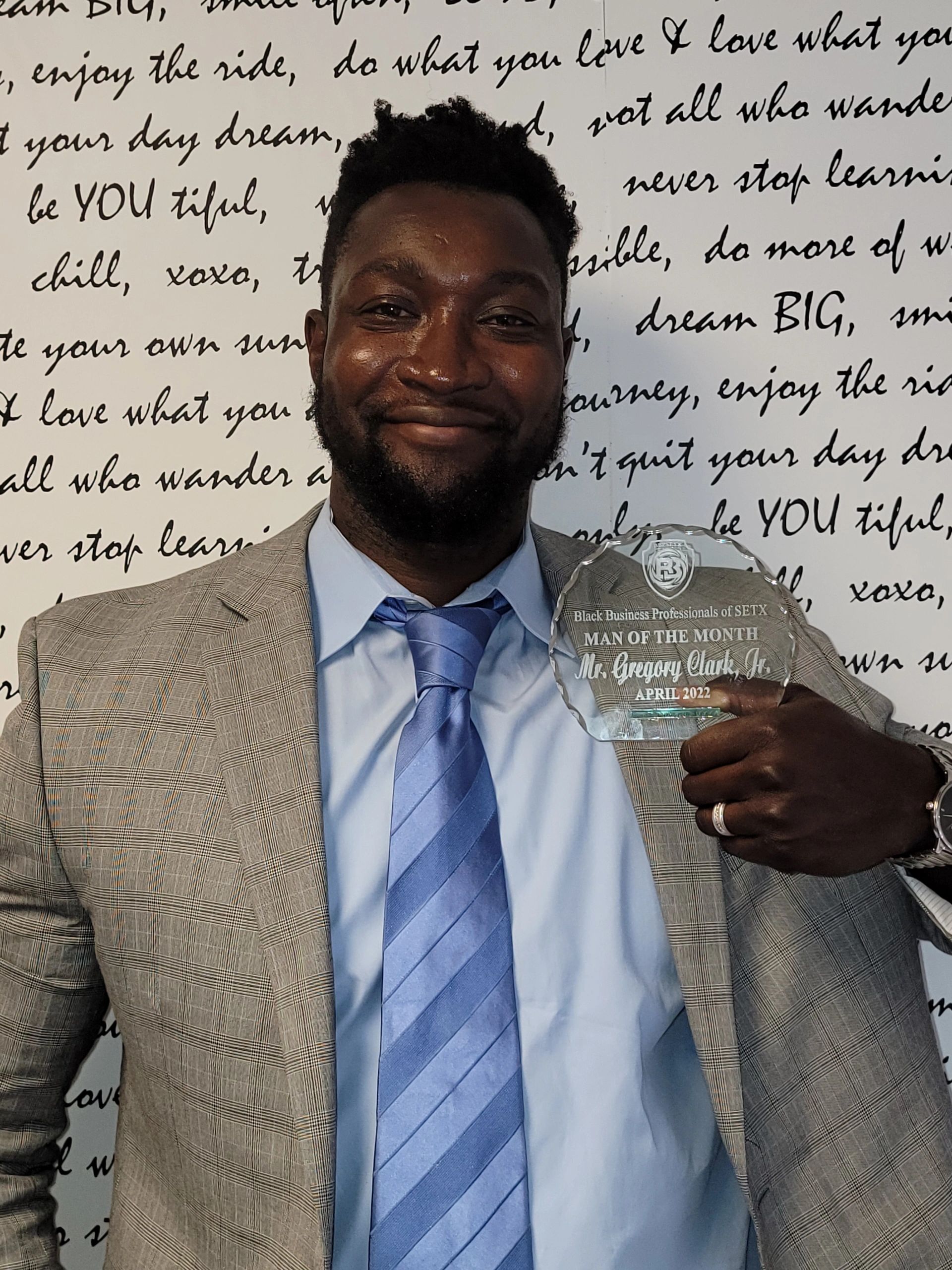 Man of the Month April 2022 Mr. Gregory Clark Jr.
