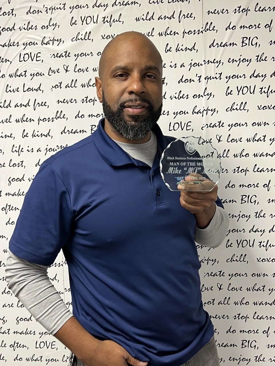 Man of the Month December 2022 Mr. Mike "MJ" Mott