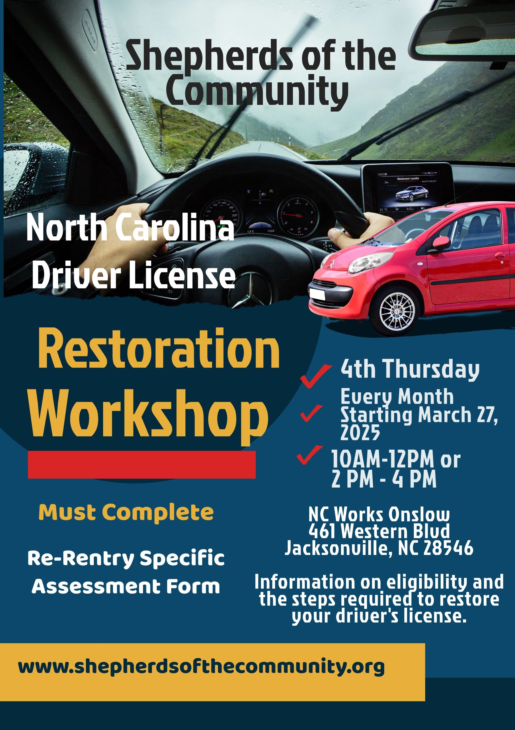 Shepherds of the Community NC Driver License Restoration Class