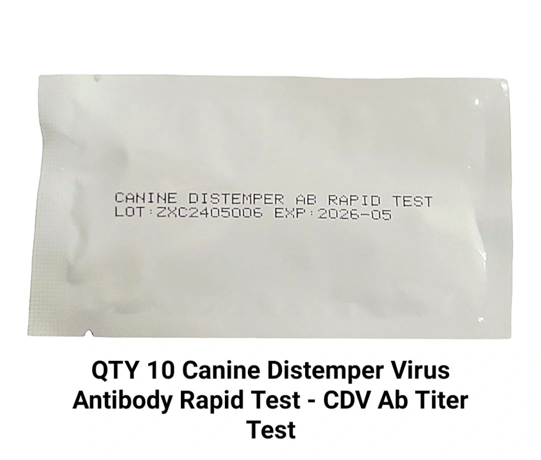 QTY 10 Canine Distemper Virus Ab Rapid Test Kit - CDV Ab Titer Test