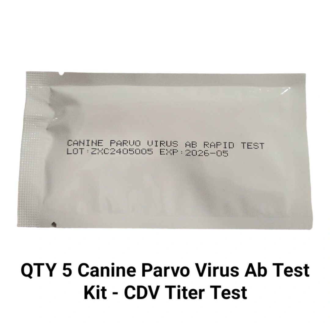 QTY 5 Canine Parvo Virus Antibody Rapid Test Kit (CPV Ab Titer/Immunity ...