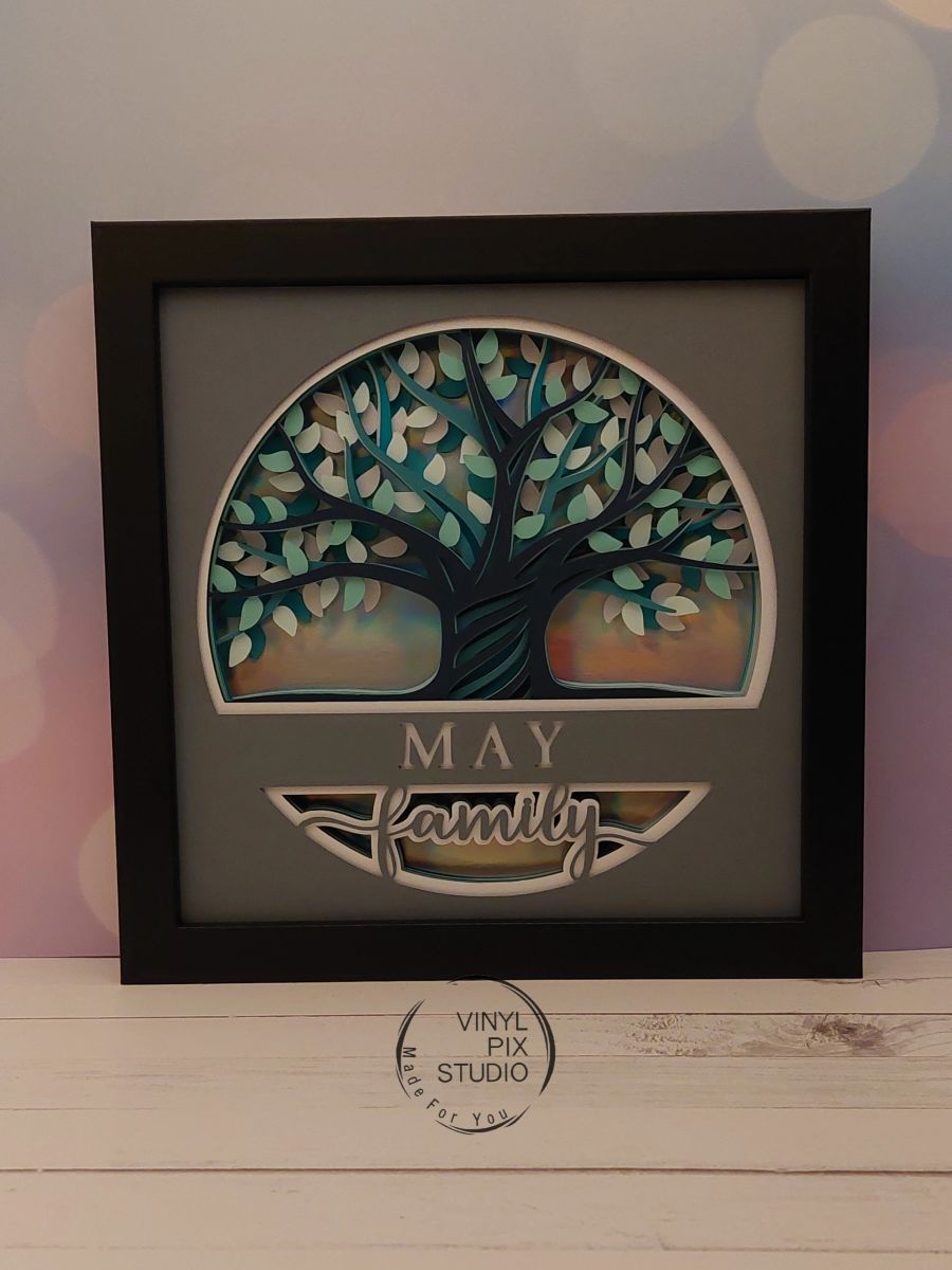 Family Tree Last Name - Example in Teal 2
