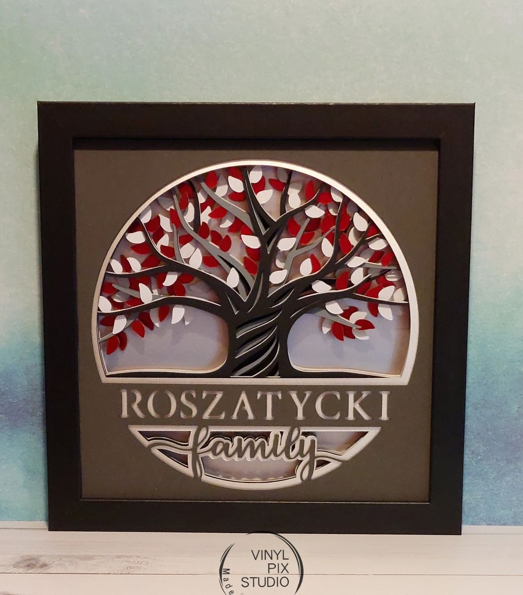 Family Tree Last Name - Example in Poland Colors