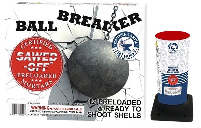 BALL BREAKER 45 MM PRE LOADED SHELLS - 12 PACK