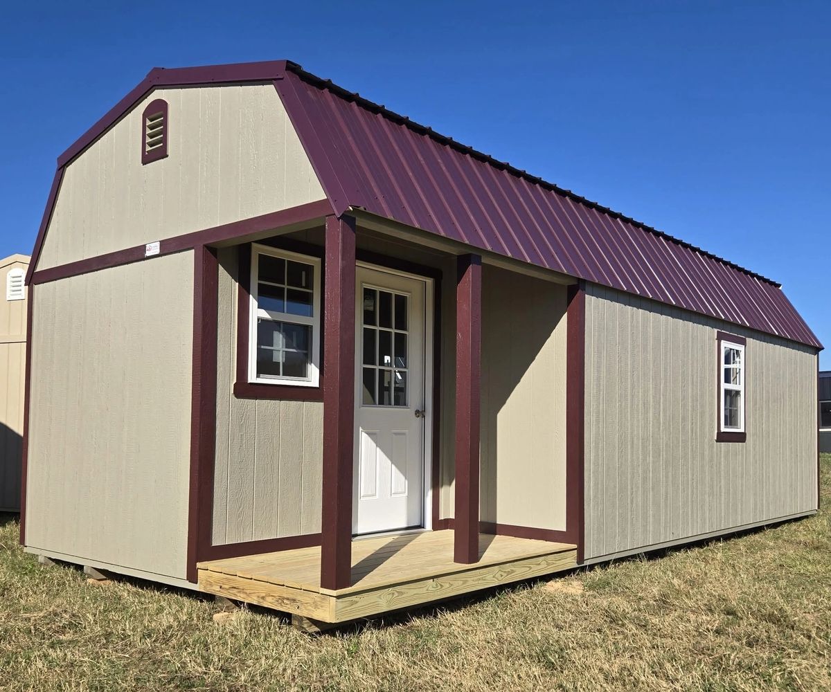 12x32 Side Lofted Porch Cabin