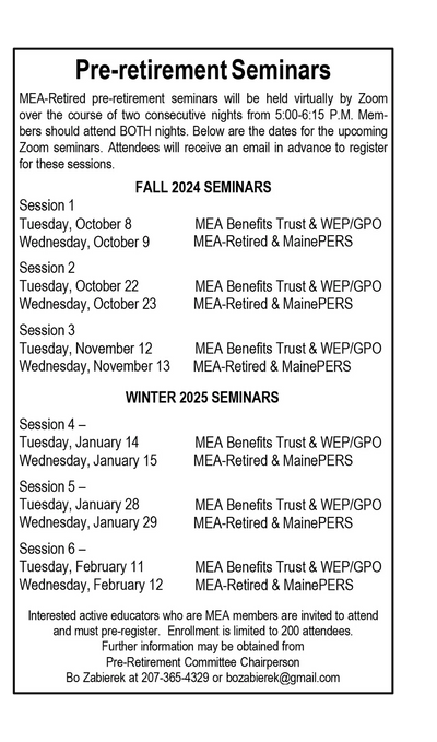 Pre-Retirement Seminars