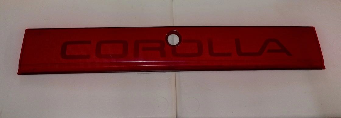 TOYOTA COROLLA AE82 SECA 4AGE TAILGATE / HATCH 'COROLLA' GARNISH TRIM