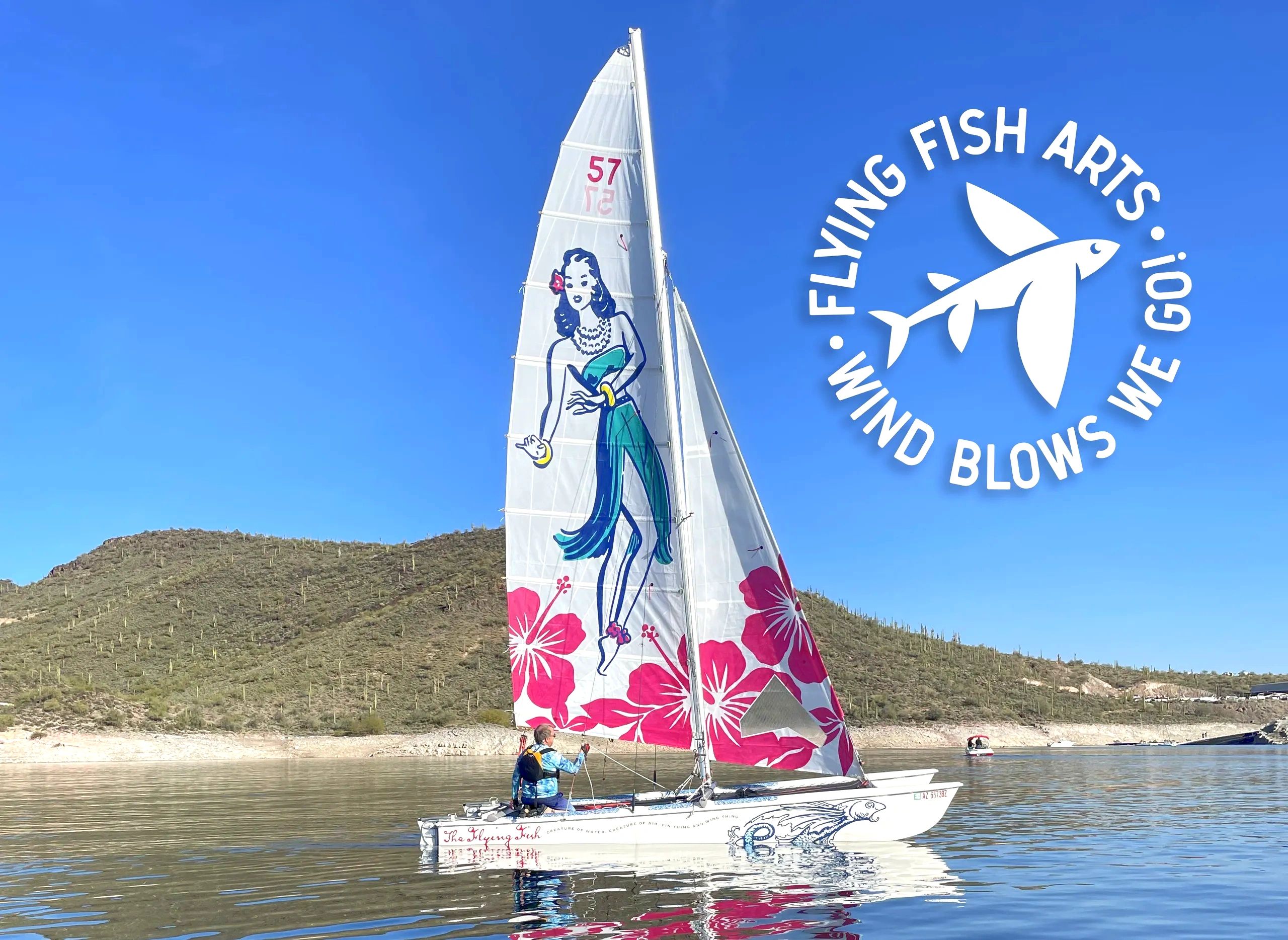 Custom Sailboat Graphics and Sails | Flying Fish Arts