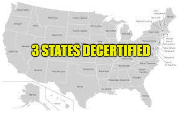3 States Decertified! Prayers changes things!!