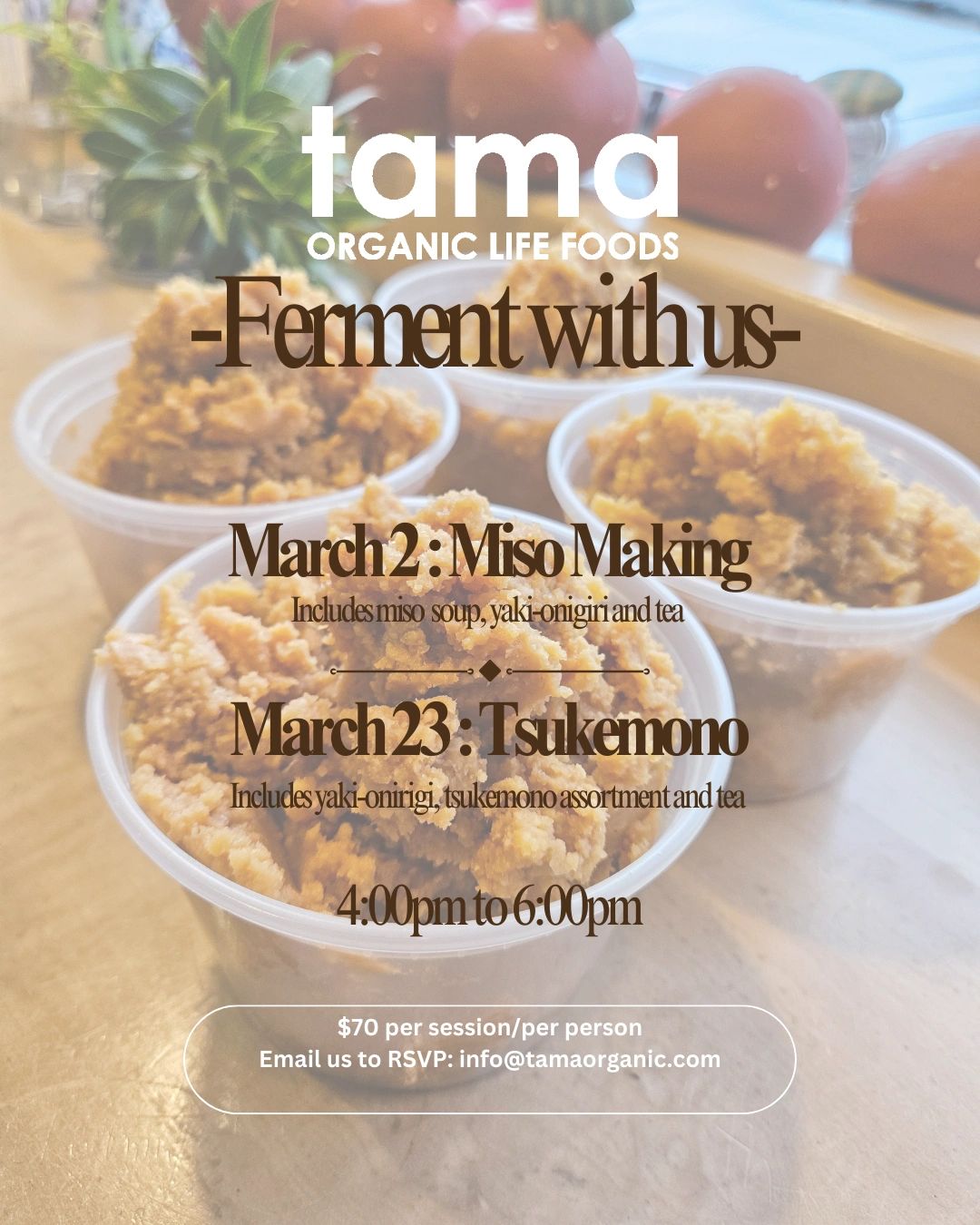 Tama Organic Life Foods – What We Sell