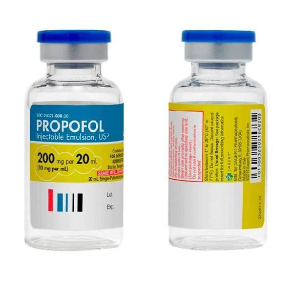FRESOFOL ( PROPOFOL ) SOLUCION . INYECTABLE.1% (10MG / ML) FRASCO. CON ...