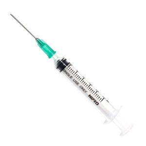 JERINGA 5 ML. 21 X 32 (1 1/4") VERDE PIEZA. MARCA. NIPRO