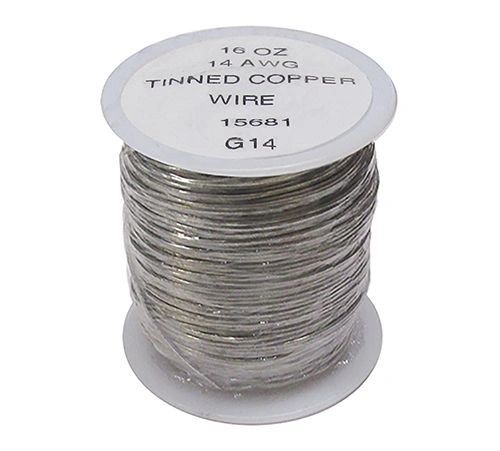 Wire Pre-Tinned Copper 14GA 1LB Spool (80FT) 3199