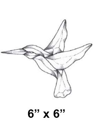 GST Bevel Cluster Hummingbird 6"x6" GST-19